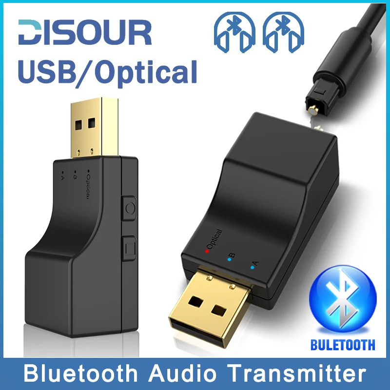 USB-Optical-Bluetooth-Audio-Transmitter-Low-Latency-Stereo-Music-Dual ...