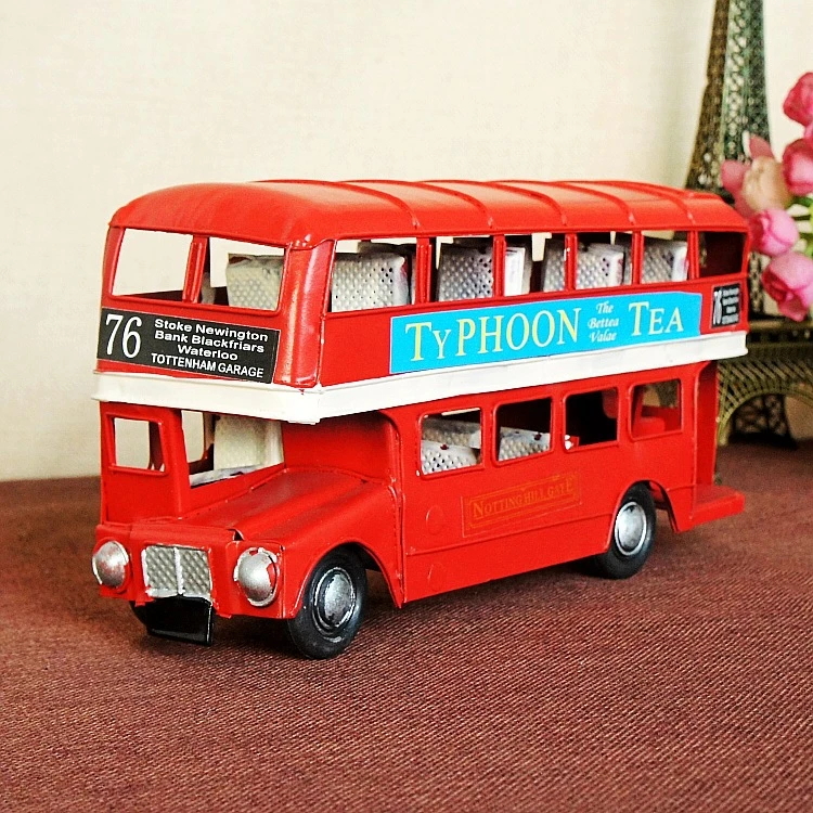 Double Decker Bus Model 1954 London, England, Red Handmade Vintage ...