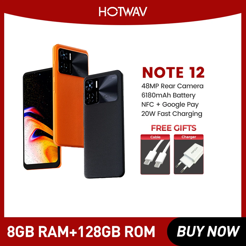 HOTWAV-smartphone-Note-12-pantalla-HD-de-6-8-pulgadas-Android-13-90Hz ...
