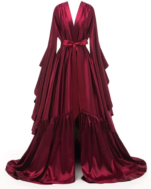 Bridal-Robes-Silk-Satin-Bridesmaid-Wedding-Bachelorette-Party-Nightgown ...