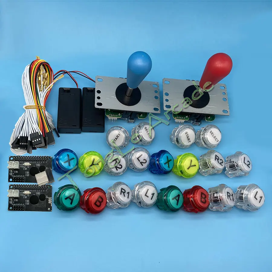 Wireless-Arcade-Game-Controller-Gamepad-Copy-SANWA-Joystick-Button-USB-Encoder-PS-Stick-DIY-KIT ...