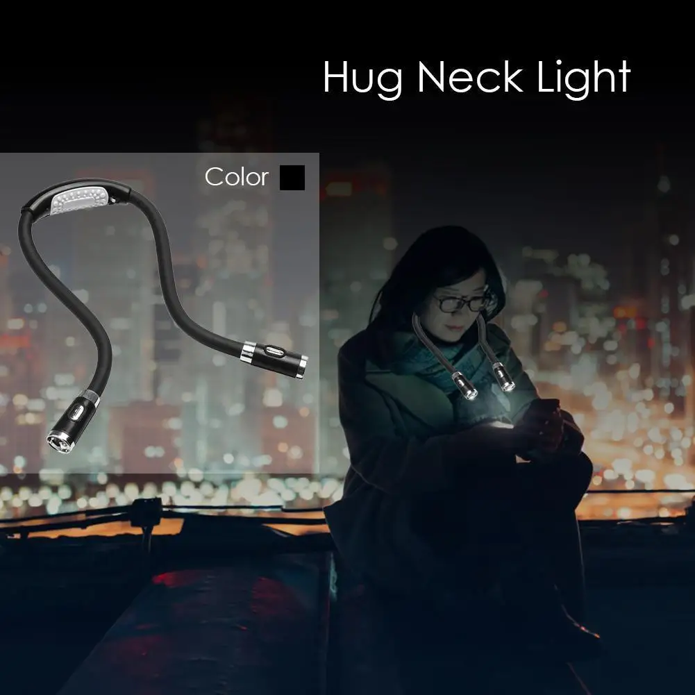 LED-Flexible-Handsfree-Hug-Neck-Reading-Book-Light-Lamp-Torch-Black ...