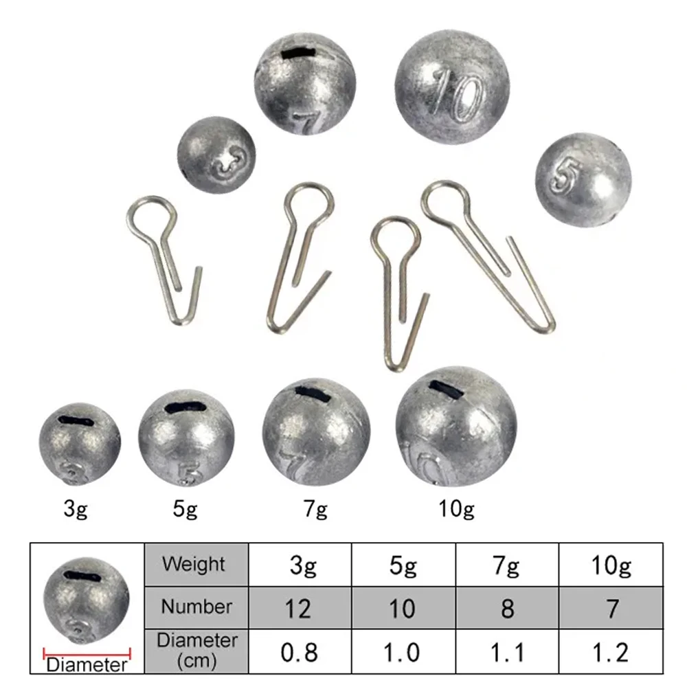 10Pcs Supercontinent Sinker Fishing Jig Head Bullet Weights Soft Lure ...