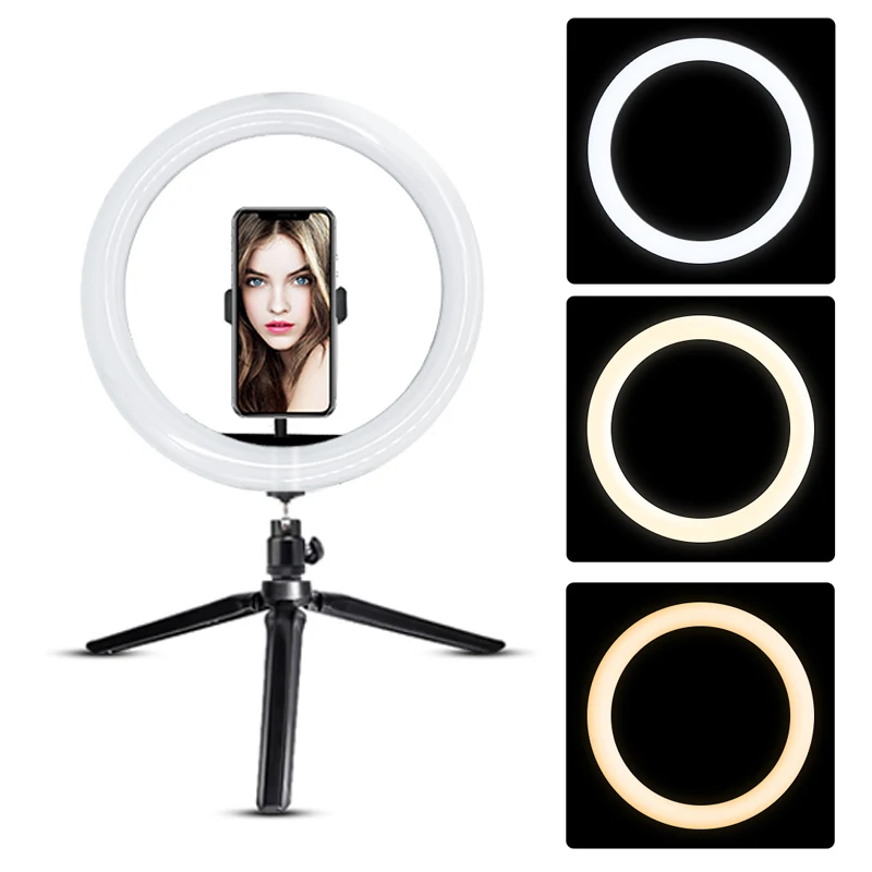 Ring-Light-with-Stand-10inch-Phone-Video-Recording-Fill-Lamp-Bi-Color ...