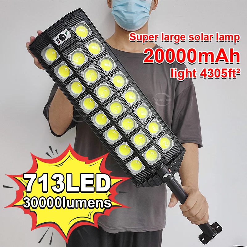 30000/18000 Lumens Powerful Solar Led Light Outdoor Radar Induction ...