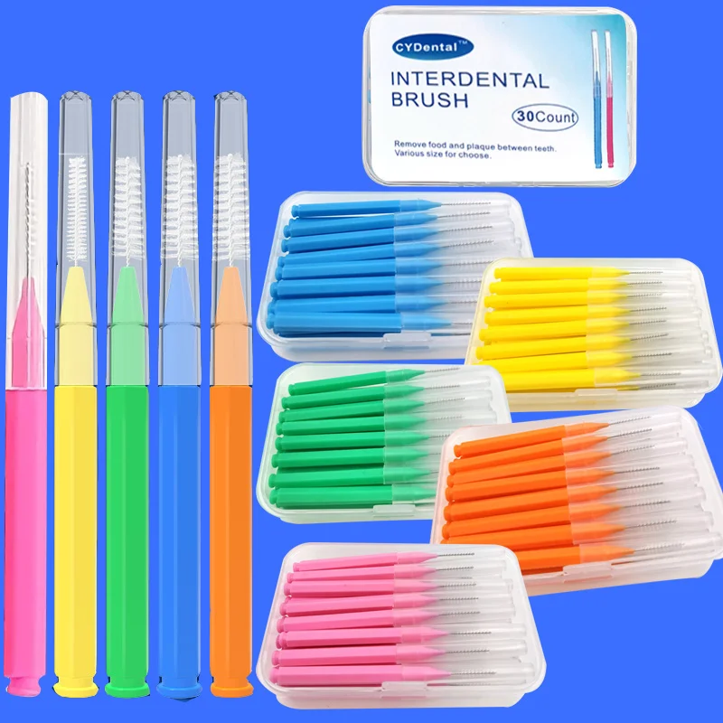 30Pcs-Interdental-Brushes-Health-Care-Teeth-Whitening-Interdental ...