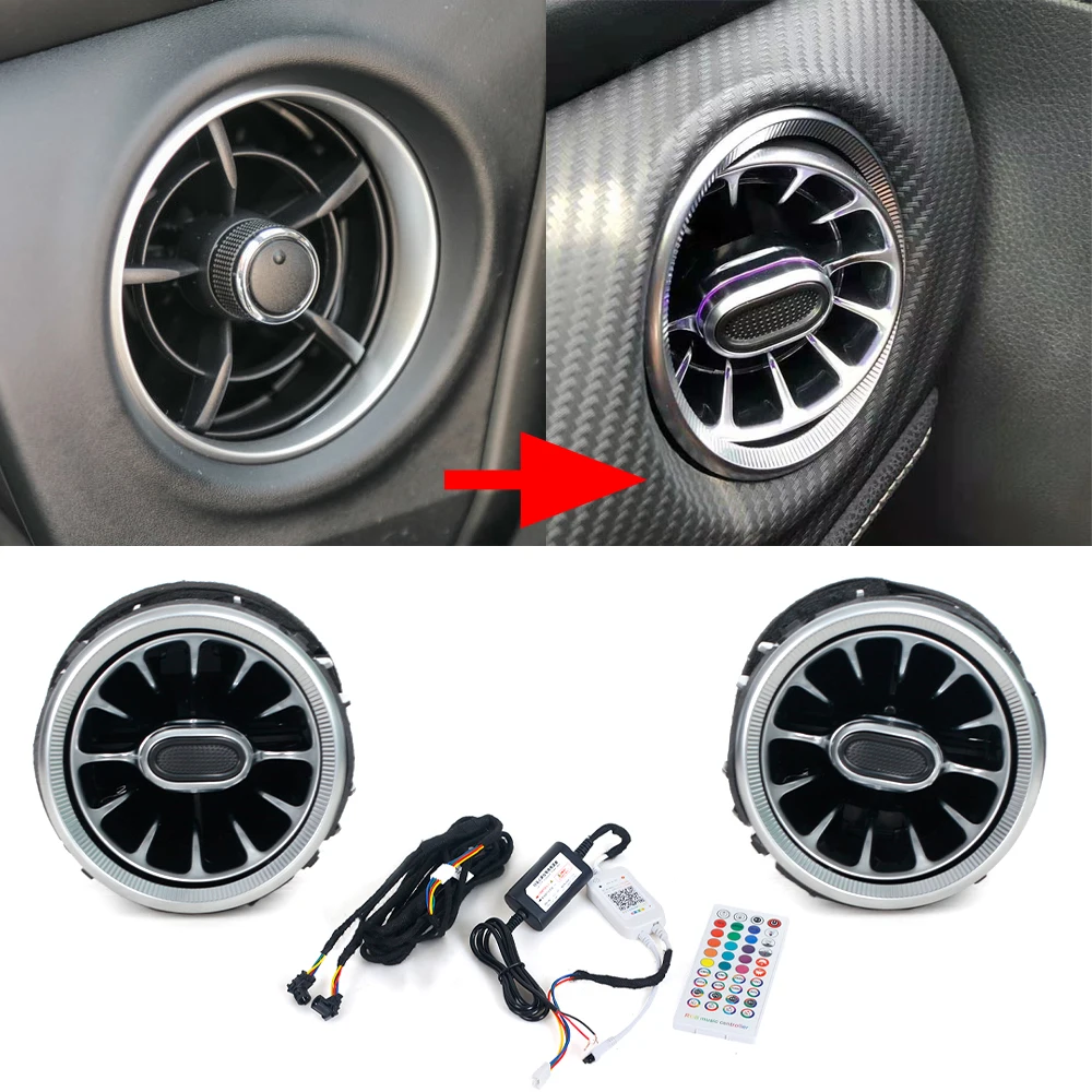 Car-LED-Front-Dashboard-AC-Air-Condition-Vent-Outlet-Turbo-Interior ...