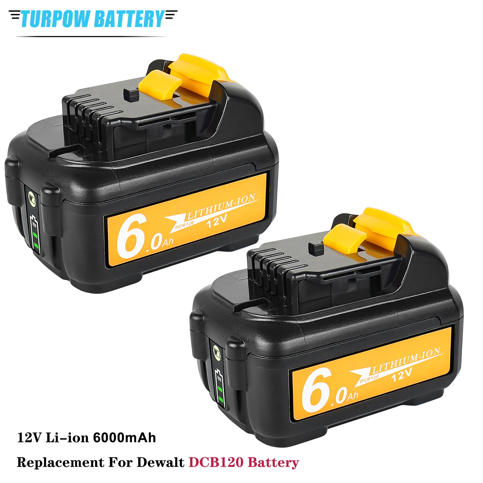 6000mAh-12V-Rechargeable-Battery-for-Dewalt-DCB120-DCB127-DCB121-DCB119 ...