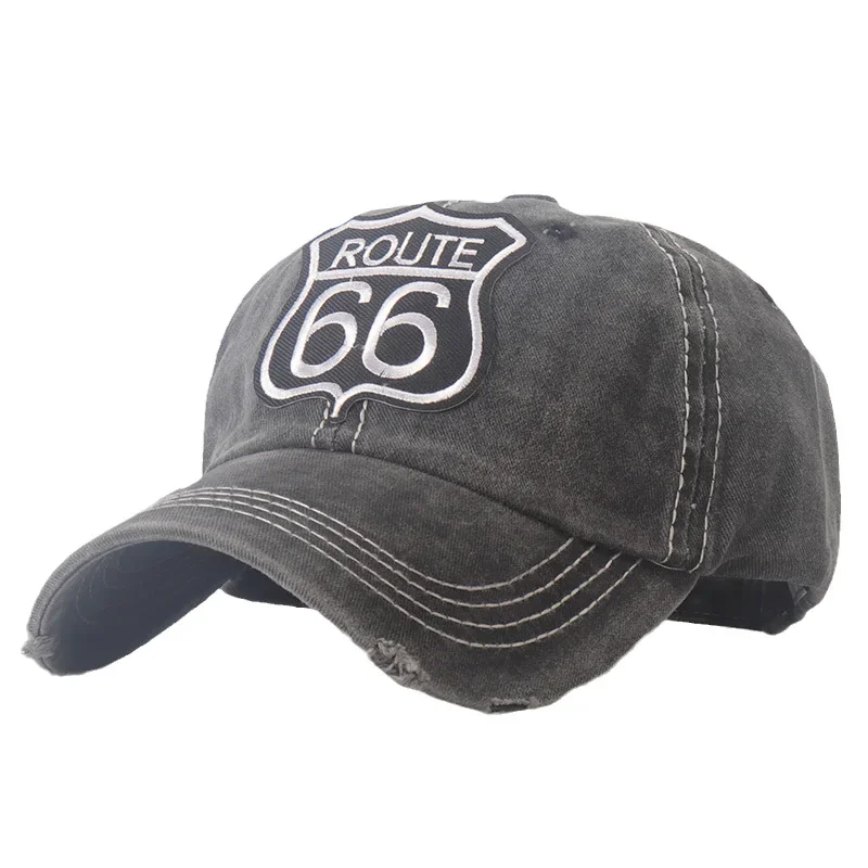 2021Vintage-Washed-Cotton-ROUTE-66-Embroidery-Baseball-Cap-Hat-for ...