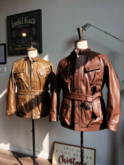 Tailor Brando Classic Mid-length Safari Jacket Head Layer Cowhide ...