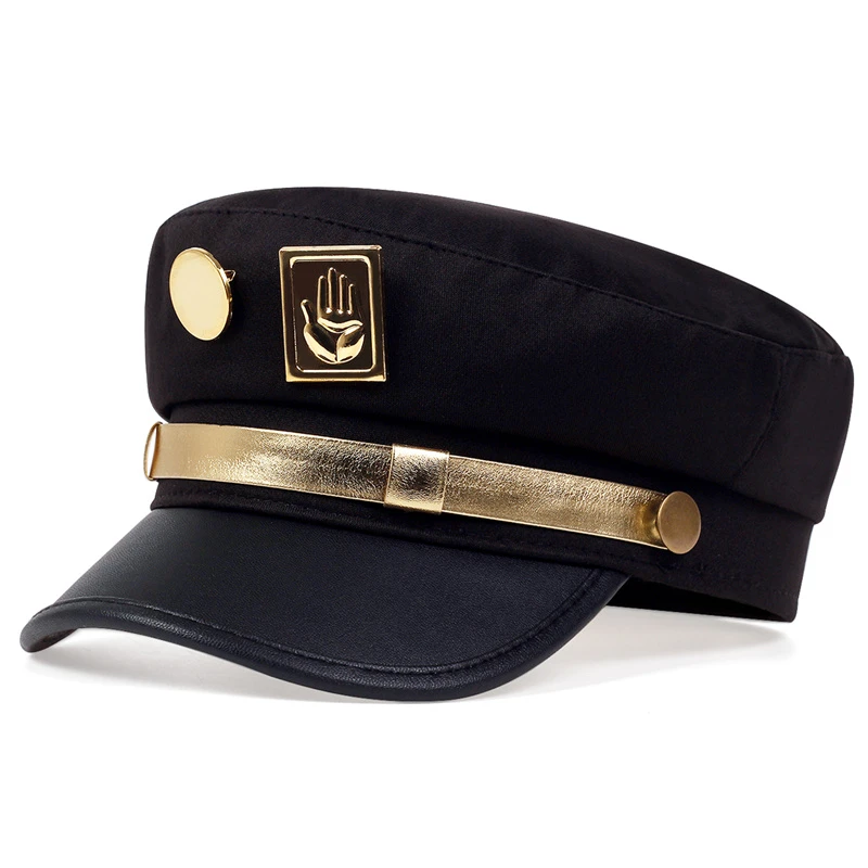 Anime-JoJos-Bizarre-Adventure-Hat-Adult-Unisex-Cosplay-Cap-Badge-Brooch ...