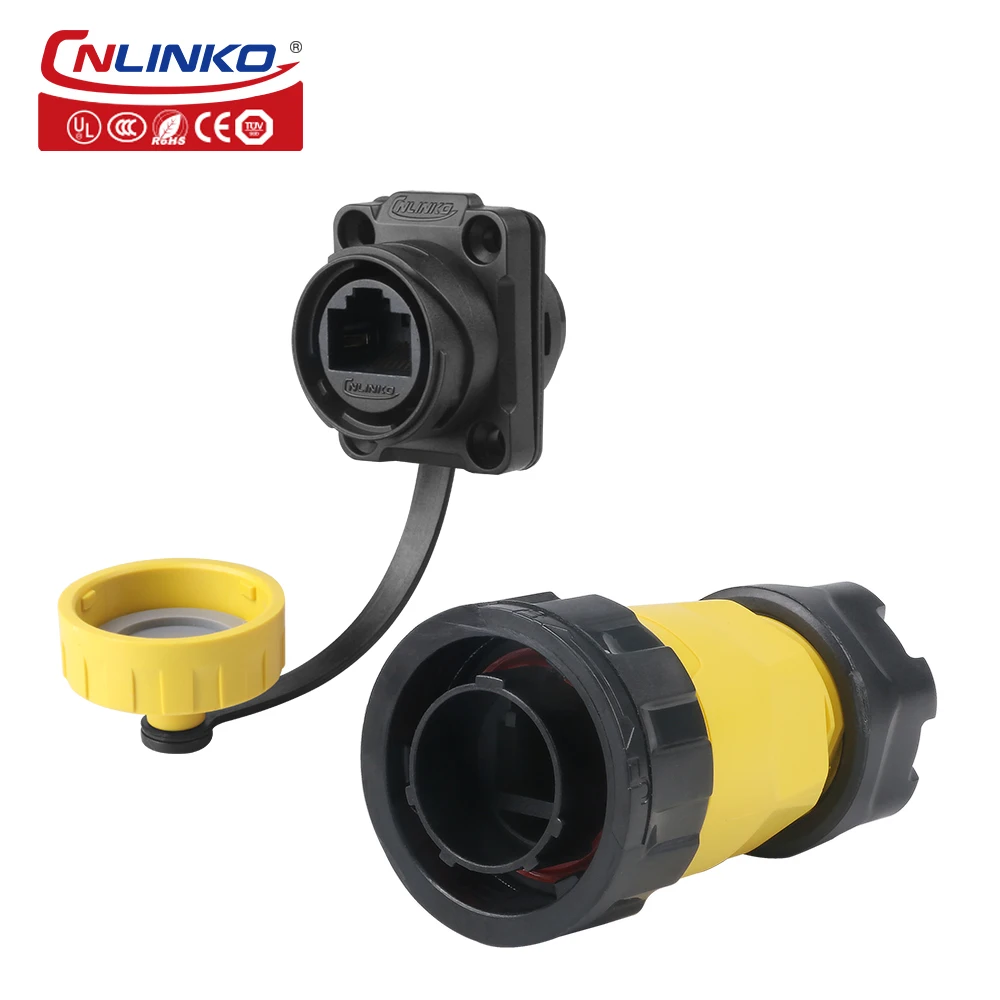 CNLINKO-YM20-PBT-Plastic-IP68-Waterproof-RJ45-Cable-Signal-Connector ...