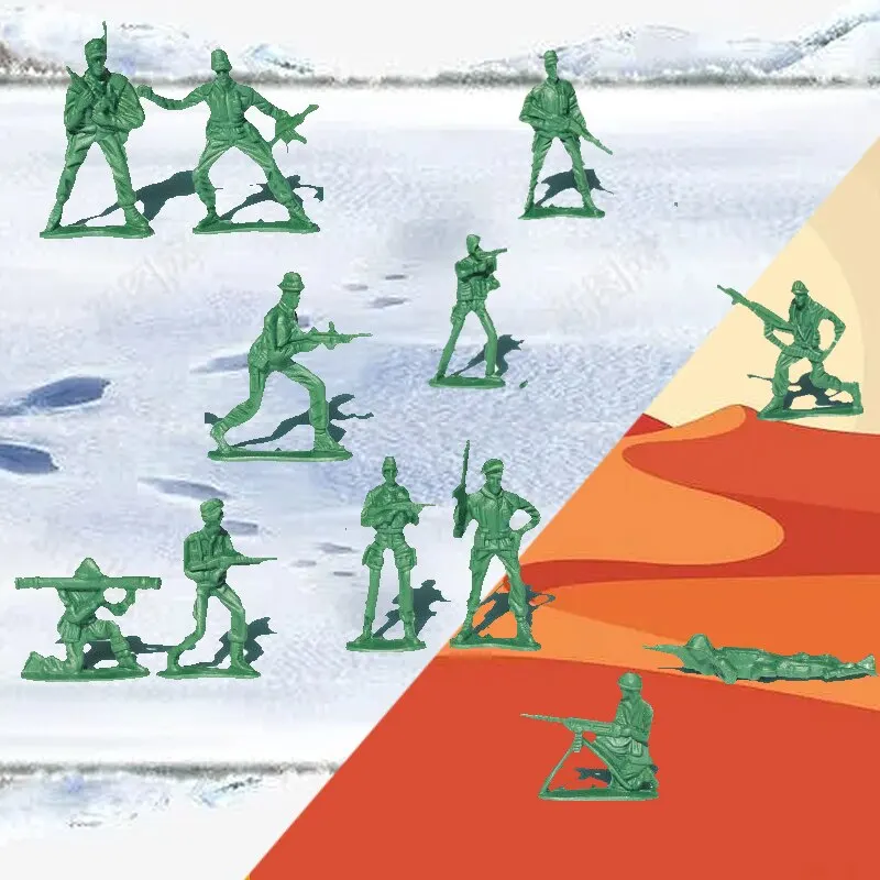 50-Mini-Military-Soldiers-with-6-Styles-World-War-II-Army-Figurine ...