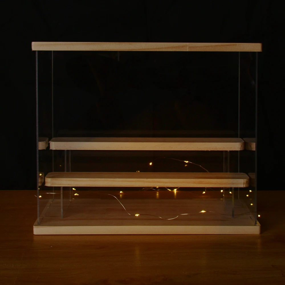 2-5-Tier-Riser-Acrylic-Box-Display-Blind-box-Showcase-Led-Light-Clear ...