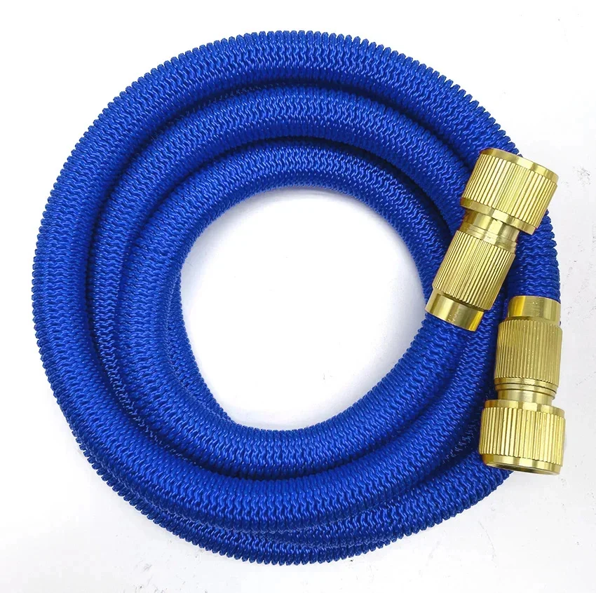 Telescopic Garden Hose with High Pressure Nozzle & 3 Adapters – Expands ...