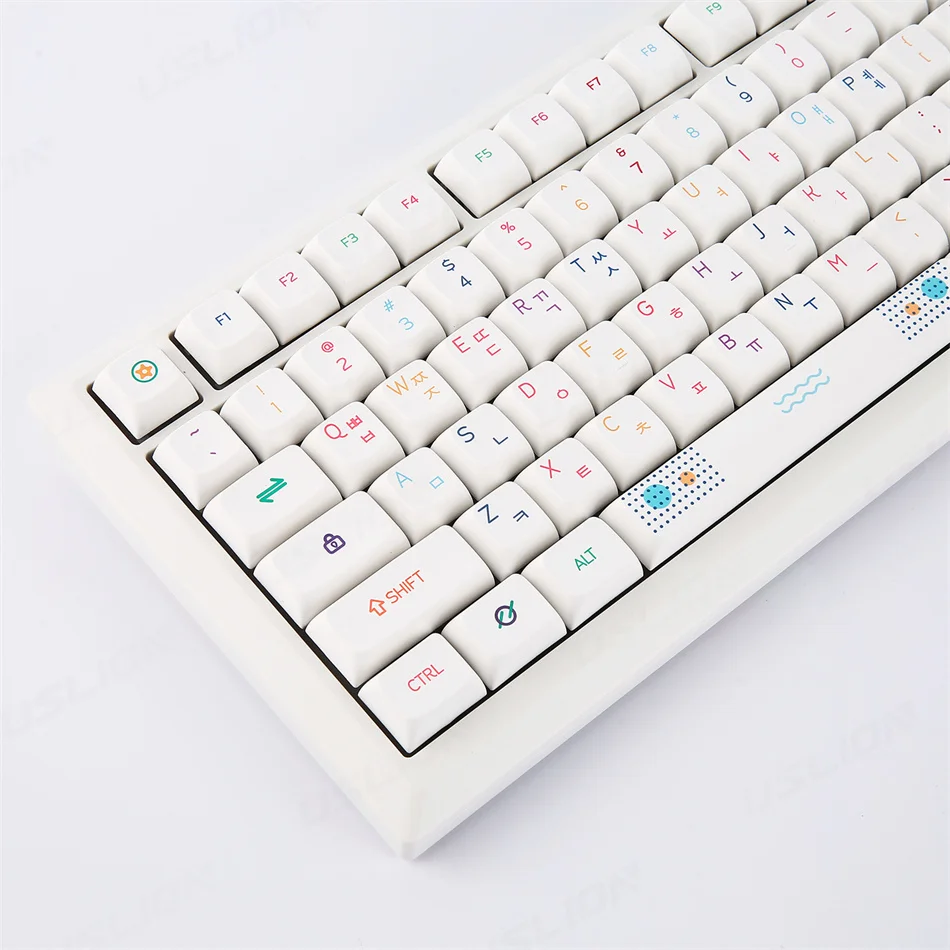 USLION 127 Keys Neon Theme Mechanical Keyboard INS Keycaps XDA Keycap ...