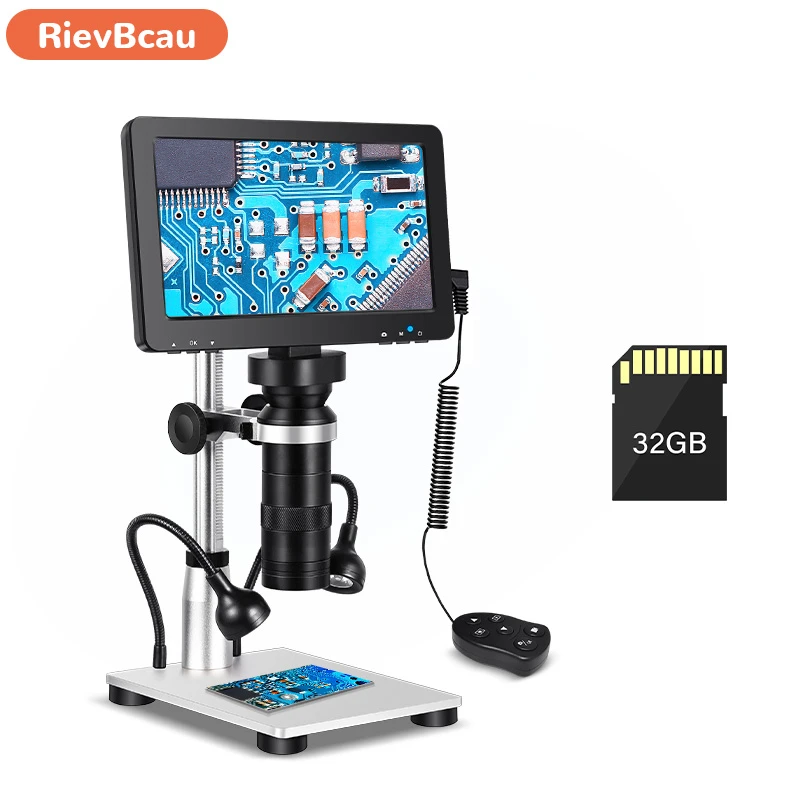 RIEVBCAU Microscope Digital 1600X Magnification HD 16MP Ocular Coin ...