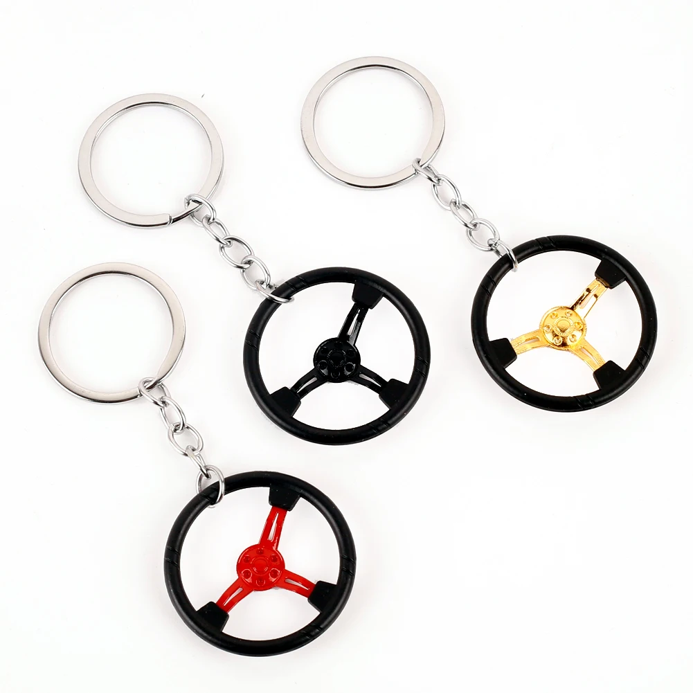 Creative-Car-Steering-Wheel-Model-Pendant-Keychain-Racing-Competitive ...