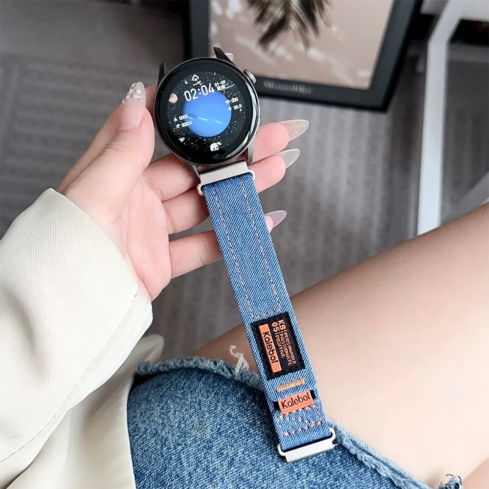 18mm 20mm 22mm Denim Strap for Huawei Watch GT5 pro 42mm GT4/5 41mm ...