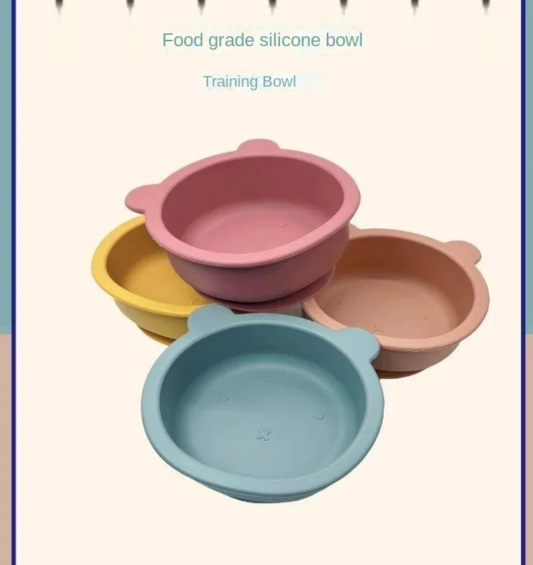 ASSIETTE - PLATEAU REPAS,Spoon fork 2--Bol D'alimentation En Silicone ...