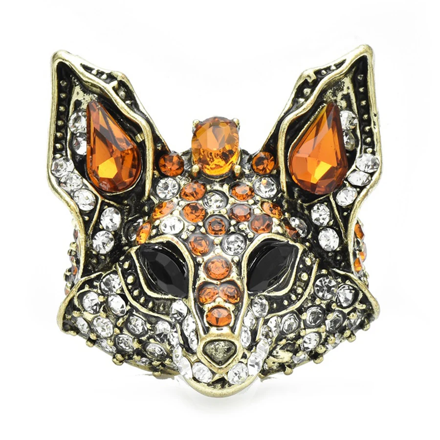 New Sparkling Fox Brooches For Women Unisex Vintage Luxury Lovely ...
