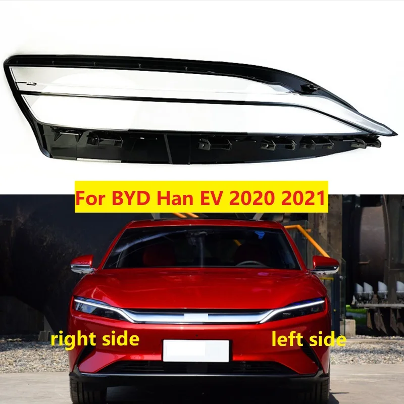 For-BYD-Han-EV-2020-2021-Car-Front-Headlights-Cover-Shell-Headlamp ...