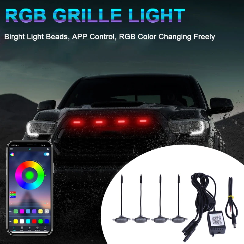 Universal-Upgrade-RGB-Grille-Light-Front-Grille-LED-Light-Day-Running ...