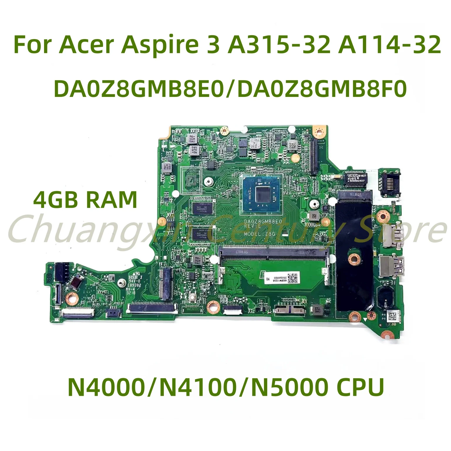 For-Acer-Aspire-A114-32-A314-32-A315-32-Laptop-motherboard-DA0Z8GMB8D0 ...