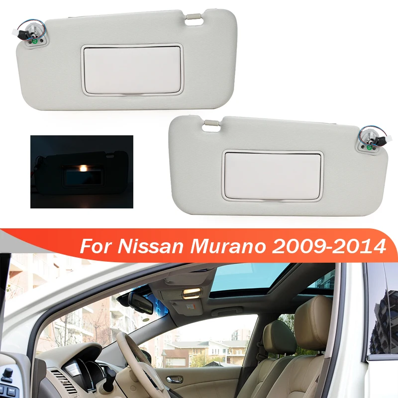 For Nissan Murano 2009 2010 2011 2012 2013 2014 Roof Sunvisor Sunshield Sun Visor Sunshade With Light Makeup Mirror AliExpress