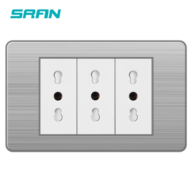 SRAN Italy Chile Standard Usb wall socket dual usb charging port 5v 2 ...