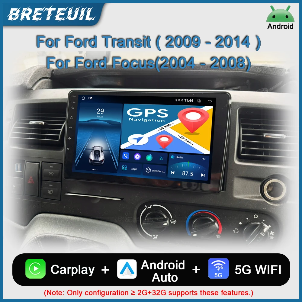 For Ford Transit Focus 2004 - 2014 Car Radio Android Multimedia Video ...