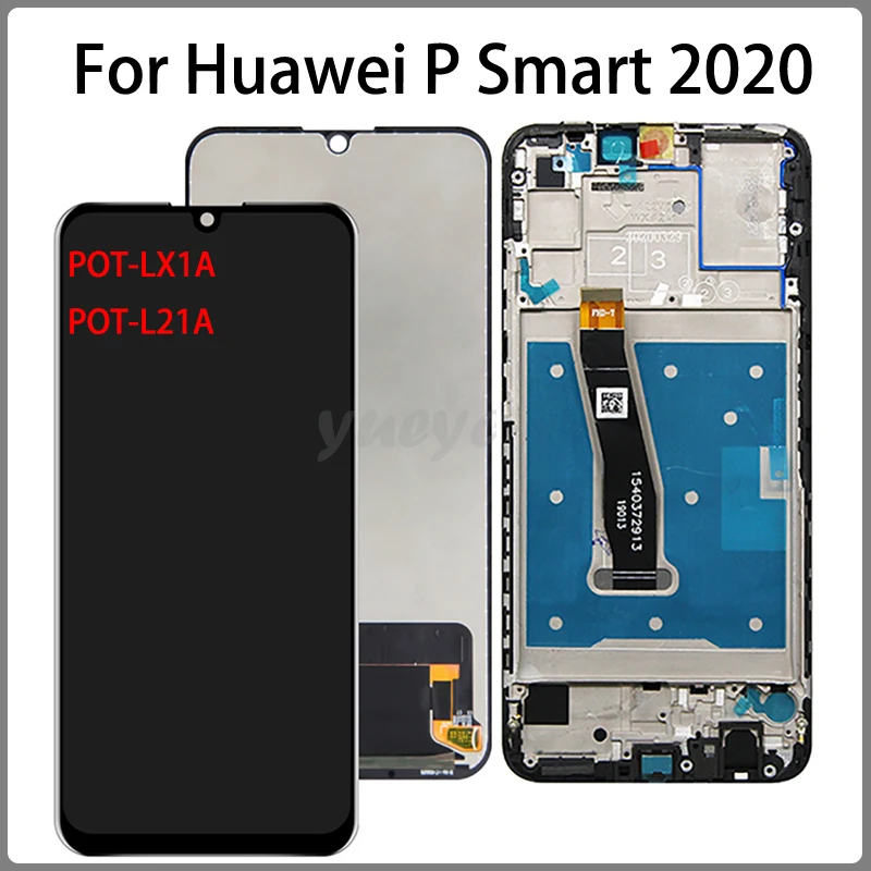Noir 6.21 "Pour Huawei P Smart 2020 LCD Écran Tactile Digitizer Assemblée Avec Cadre ...