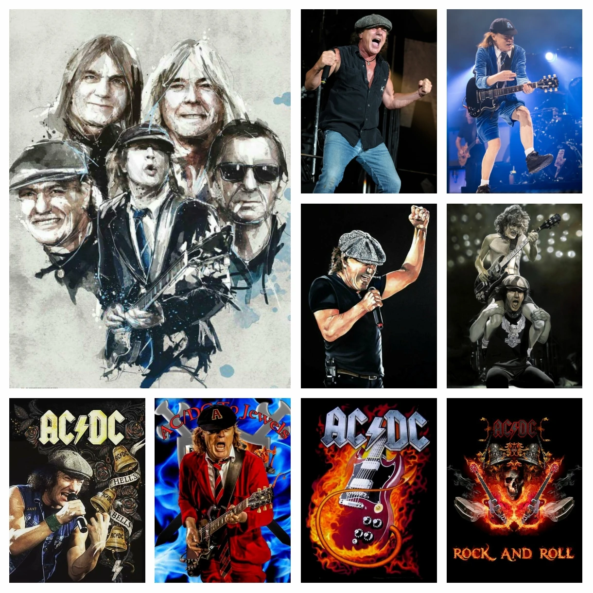 Brian Johnson Diamond Painting | Diamond Painting Music Bands - Ac/dc ...