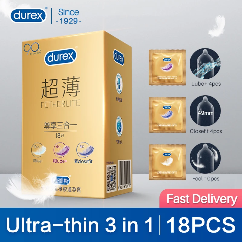 Durex-Condoms-Mixed-3-styles-52mm-49mm-Ultra-Thin-Extra-Lubricanted-Natural-Rubber-Latex-Sleeve ...