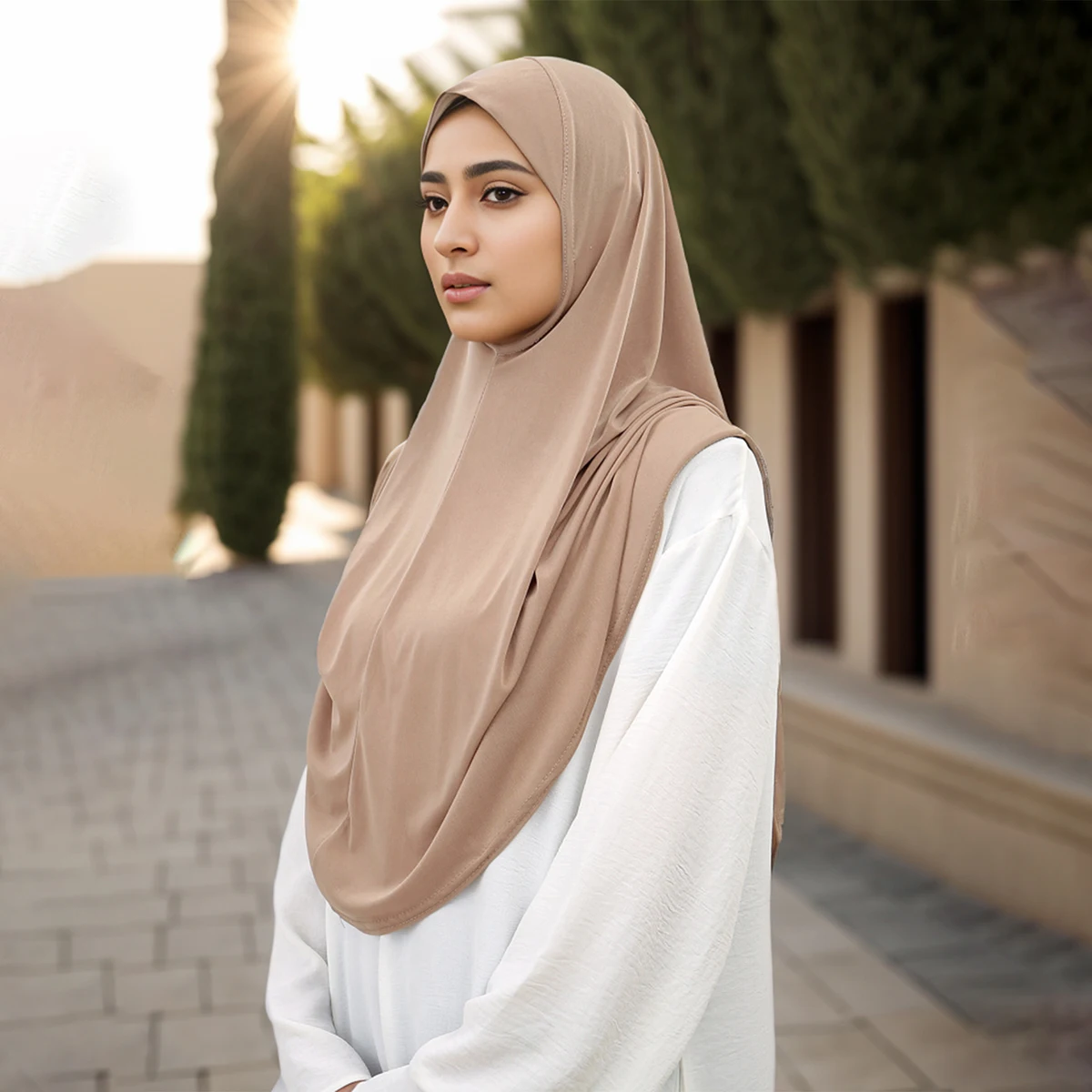 New Mulism Hijab Scarf For Women Hemp Headscarf Wraps Solid Headband ...