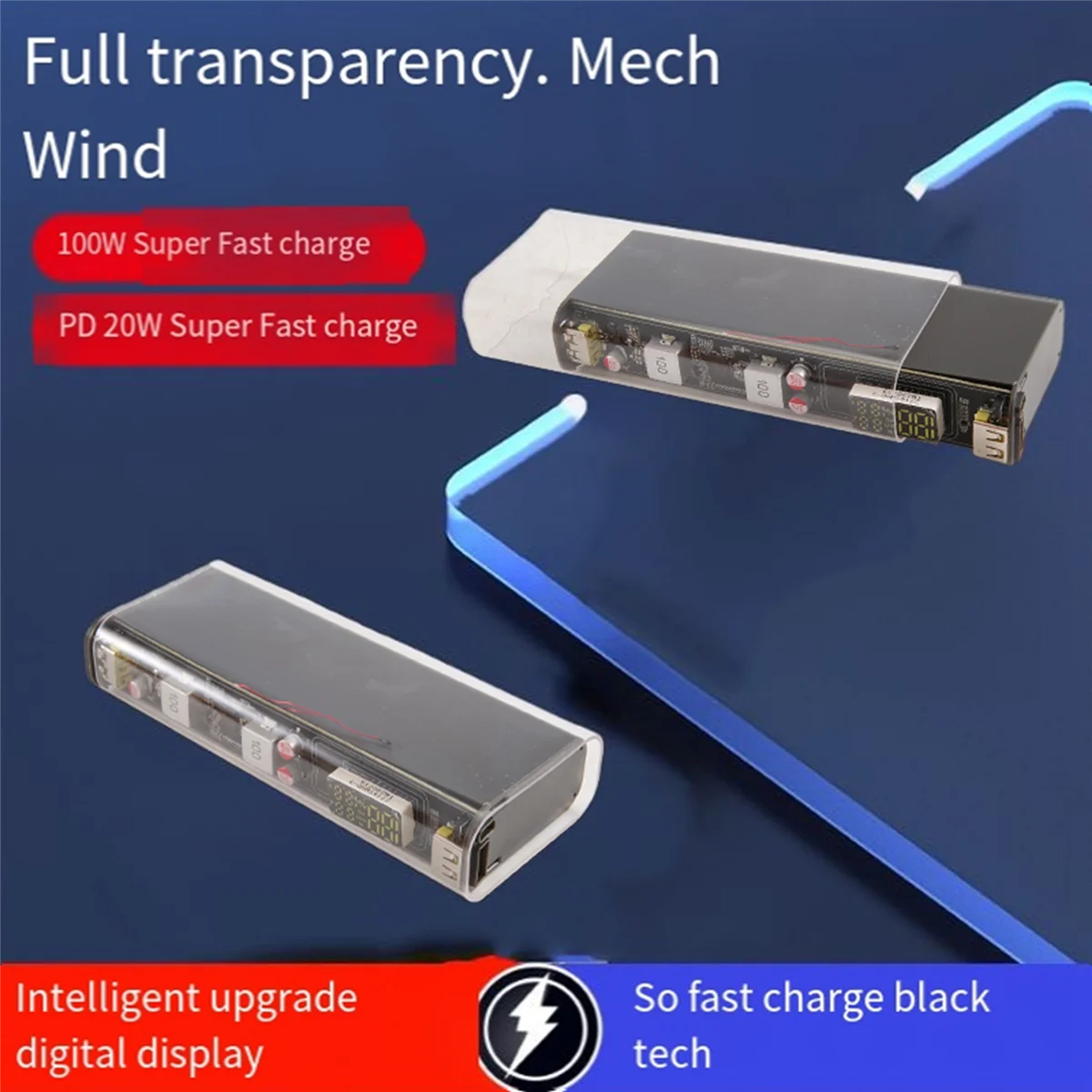 DIY-Power-Bank-Case-100W-with-USB-TYPE-C-Two-Way-Fast-Charging-Board ...