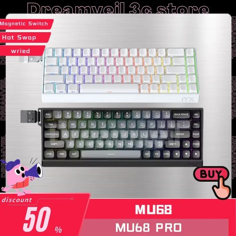 IYX-MU68-pro-Gamer-Mechanical-Keyboard-Wired-Magnetic-Switch-Keyboard ...