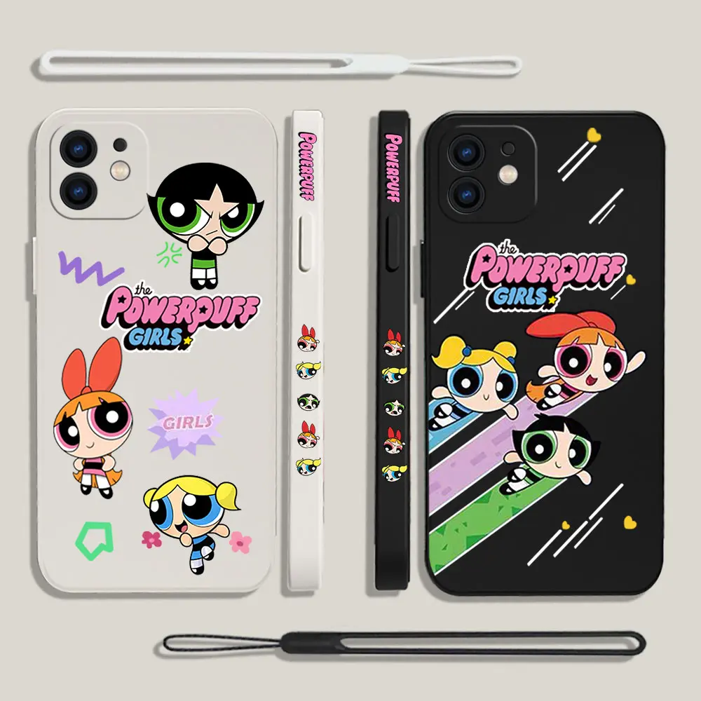 Cute-The-Powerpuff-Girls-Phone-Case-For-iPhone-15-14-13-12-11-Pro-Mini ...