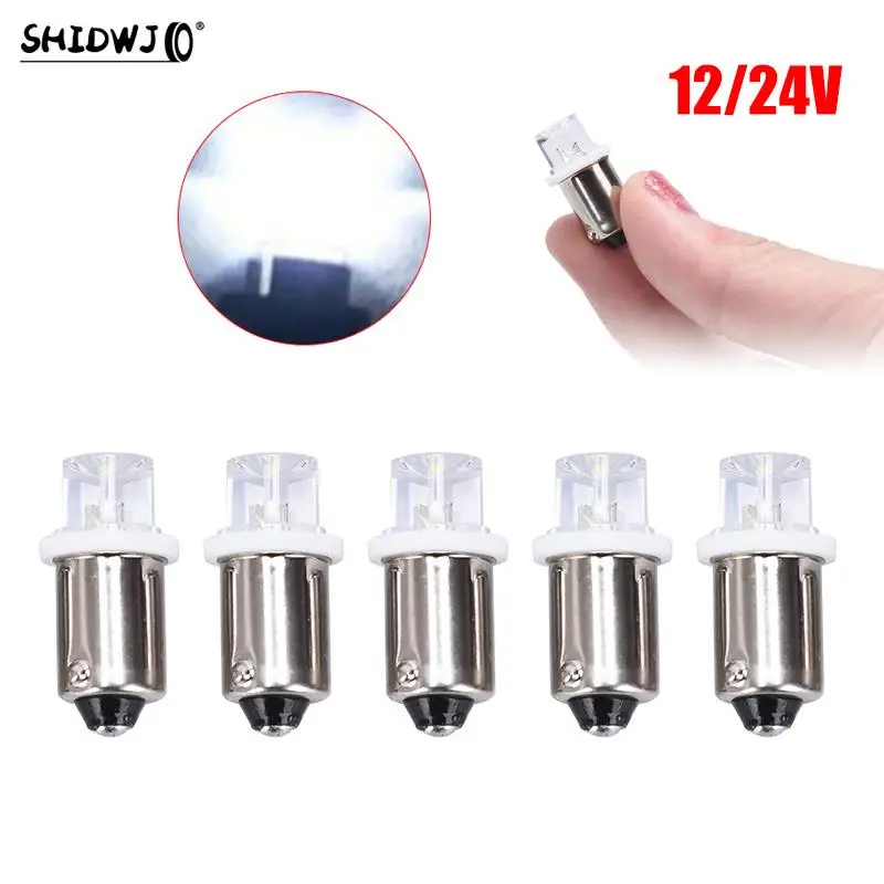 5pcs-12V-24V-BA9S-LED-Indicator-Bulb-License-Plate-Bulb-Instrument-Bulb ...