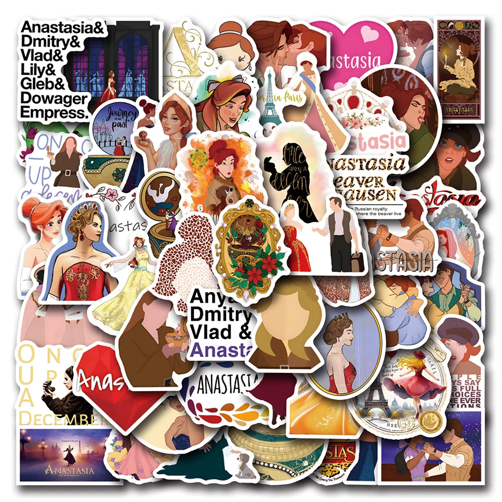10-30-55pcs-Anastasia-Cartoon-Stickers-Cute-Anime-Princess-Decals-for ...