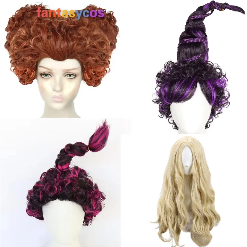 Movie-Hocus-Pocus-Winifred-Sarah-Mary-Sanderson-Wig-Witch-Cosplay-Hair ...
