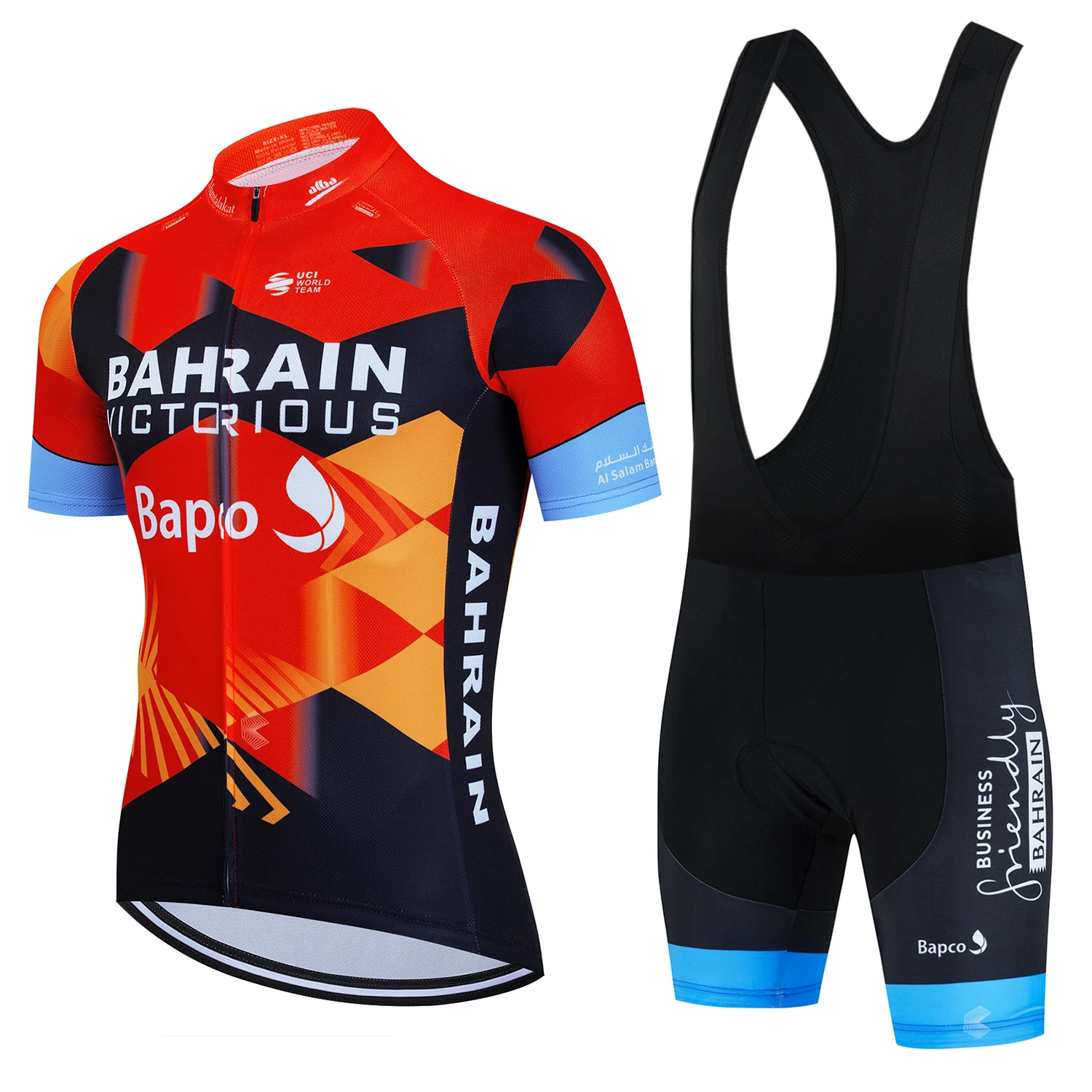 Bahrain Victorious Team 2023 Summer Men Anti-uv Cycling Jersey Set ...
