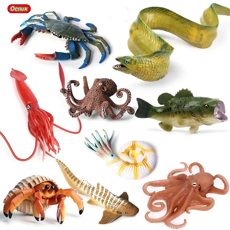 2024-New-Ocean-Marine-Hermit-Crab-Model-Moray-Eel-Zebra-Shark-Sea-Life ...
