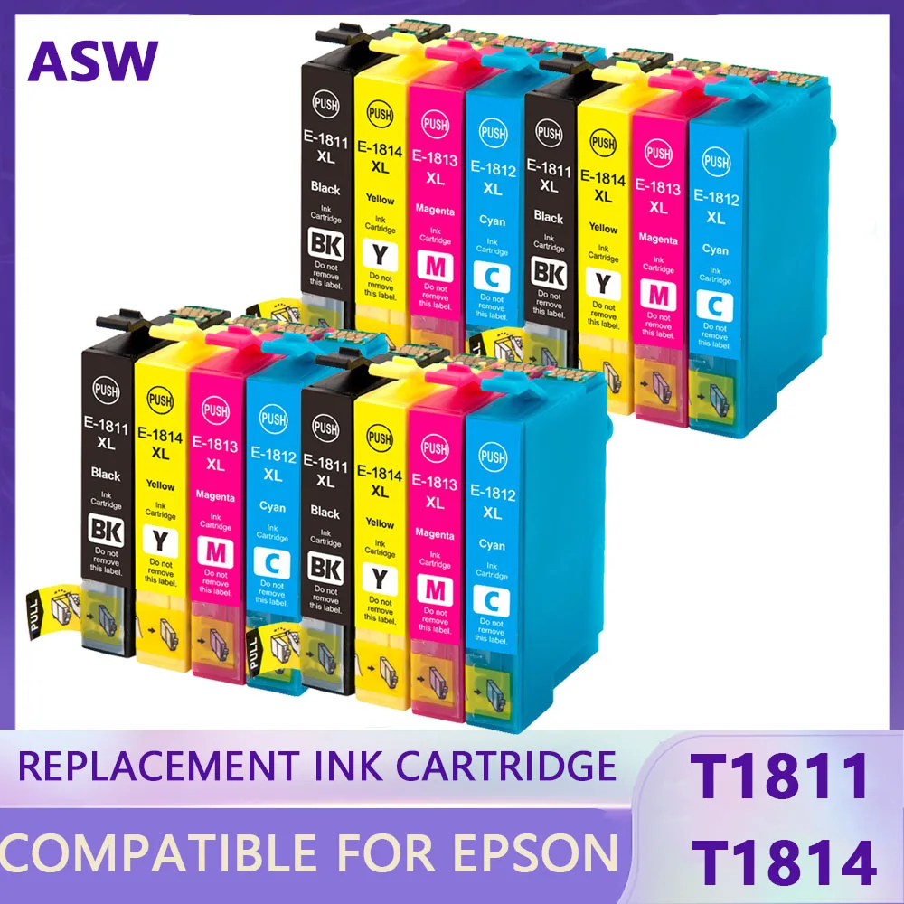 Replacement-for-T1811-T1812-T1813-T1814-FOR-EPSON-XP-215-XP-312-XP-412 ...