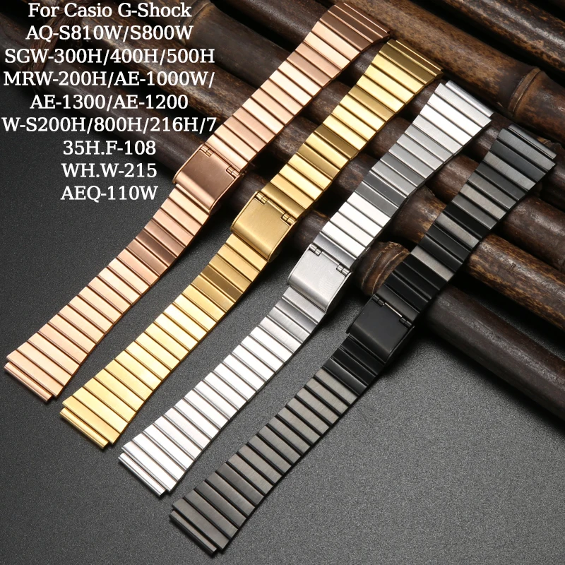 Stainless Steel Watchband Suitable For Casio AQ-S810W SGW-300 400 500 ...