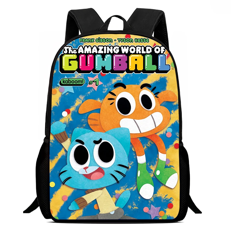 Nylon Backpack The Amazing World of Gumball Print School Bag for Boys ...