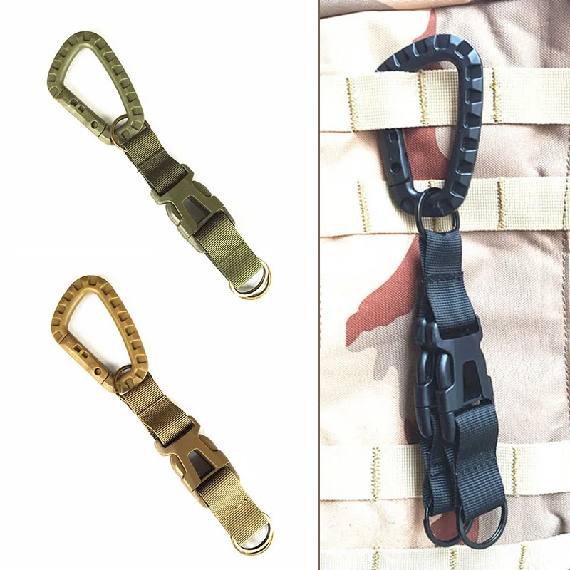 Tactical-Key-Ring-Holder-Gear-Keychain-Clip-Nylon-Webbing-Quick-Release ...