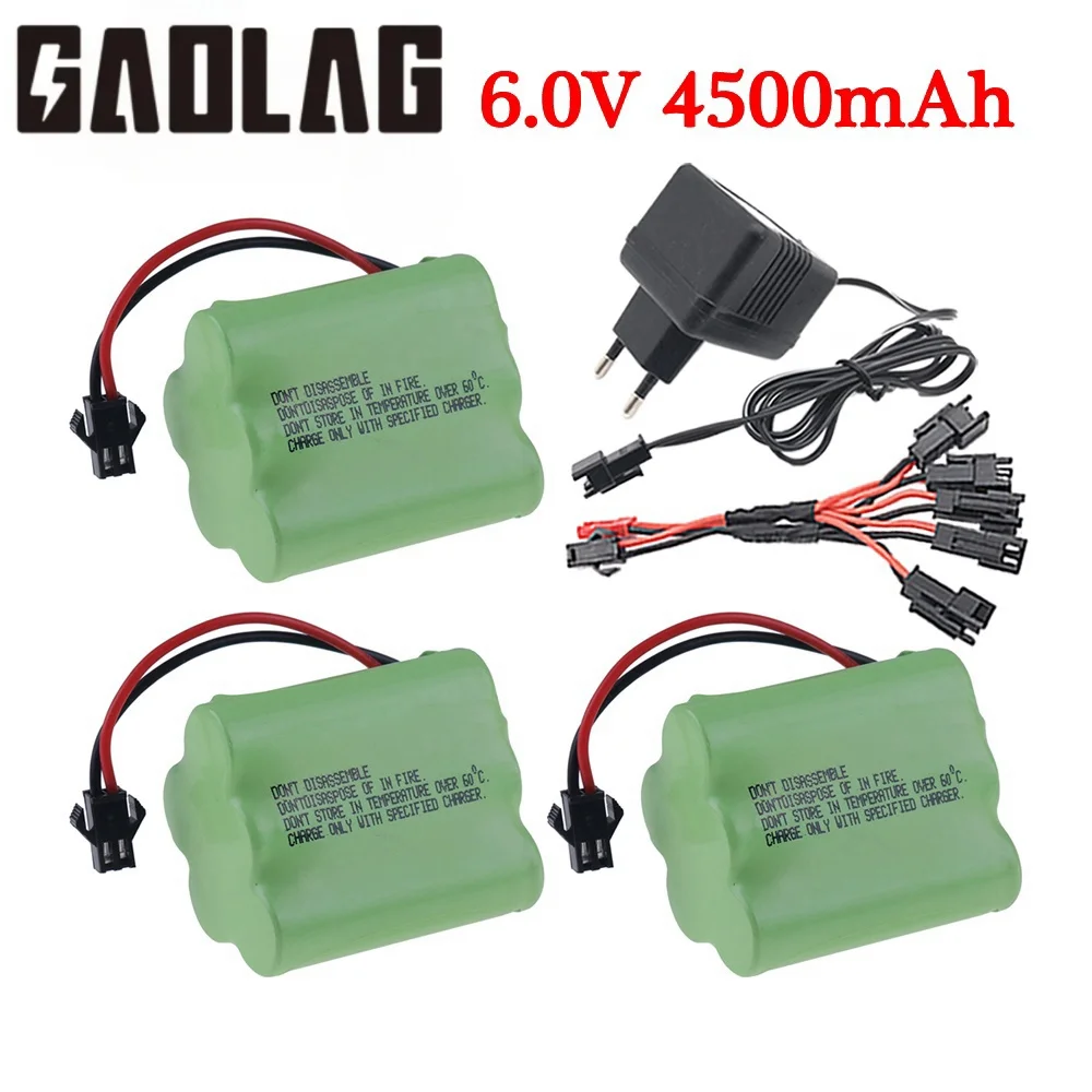 6v-4500mAh-Battery-and-6V-Charger-For-RC-Cars-Robots-Tanks-Gun-Boats-6v ...