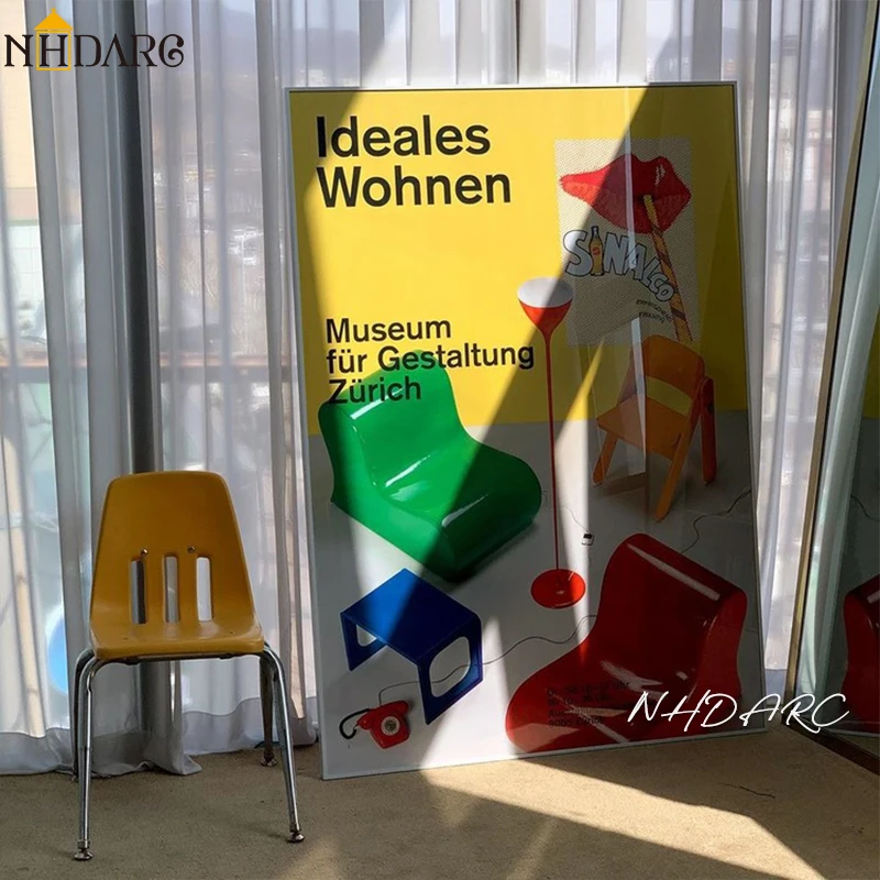 Coreano-estilo-lona-impress-o-pintura-cartaz-cores-brilhantes-fezes ...