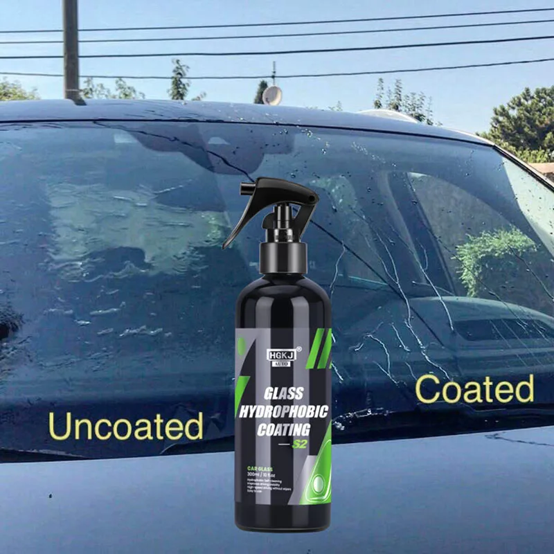 Car Glass Hydrophobic Coating Spray Anti Rain Glass Cleaner Nano Ceramic Coating Protects Your ...